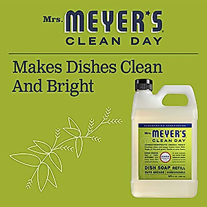 MRS. MEYER'S CLEAN DAY Liquid Dish Soap Refill, Biodegradable Formula, Lemon Verbena, 48 Fl Oz (Pack of 1)