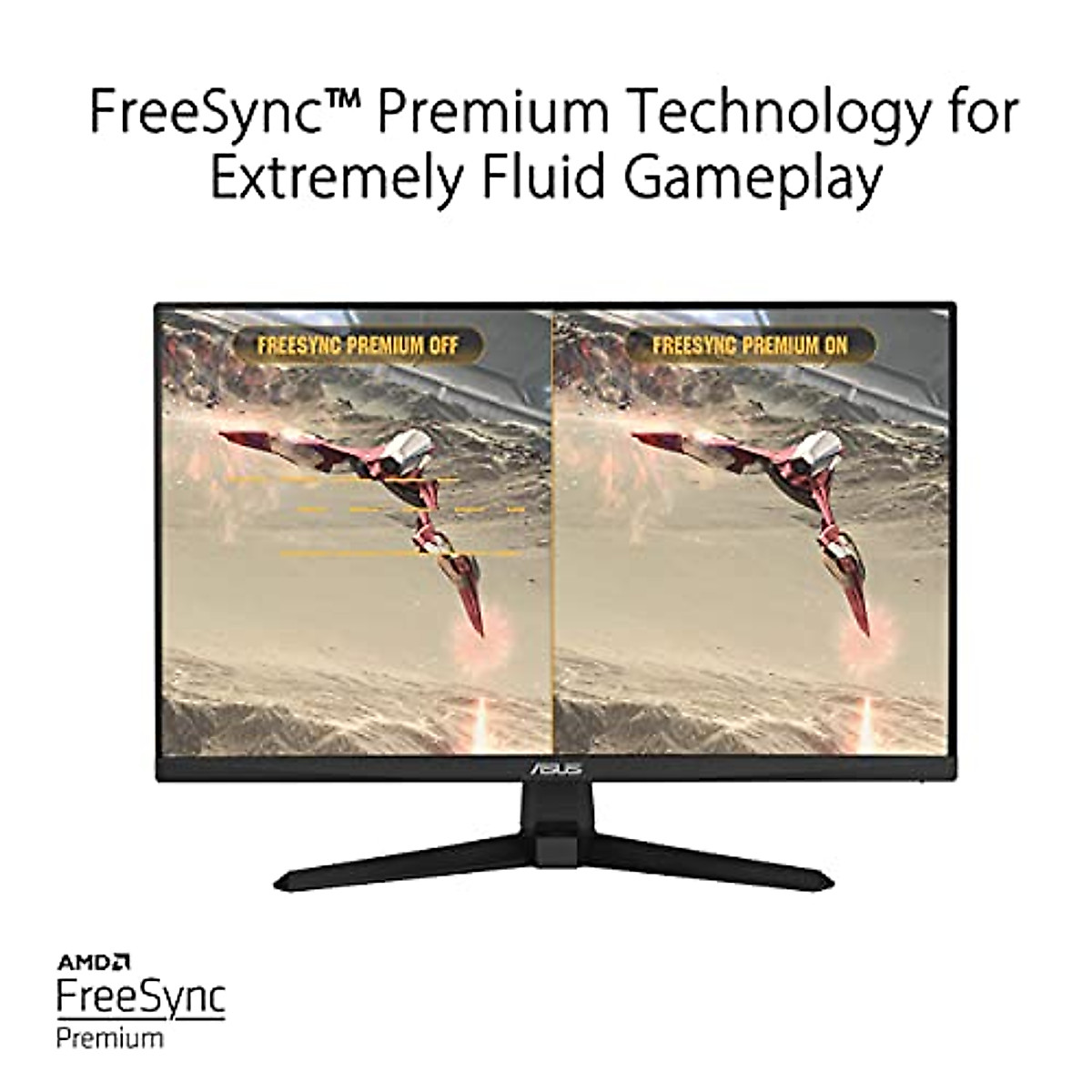 ASUS TUF Gaming 23.8” 1080P Monitor (VG249Q1A) - Full HD, IPS, 165Hz (Supports 144Hz), 1ms, Extreme Low Motion Blur, Speaker, FreeSync™ Premium, Shadow Boost, VESA Mountable, DisplayPort, HDMI,BLACK