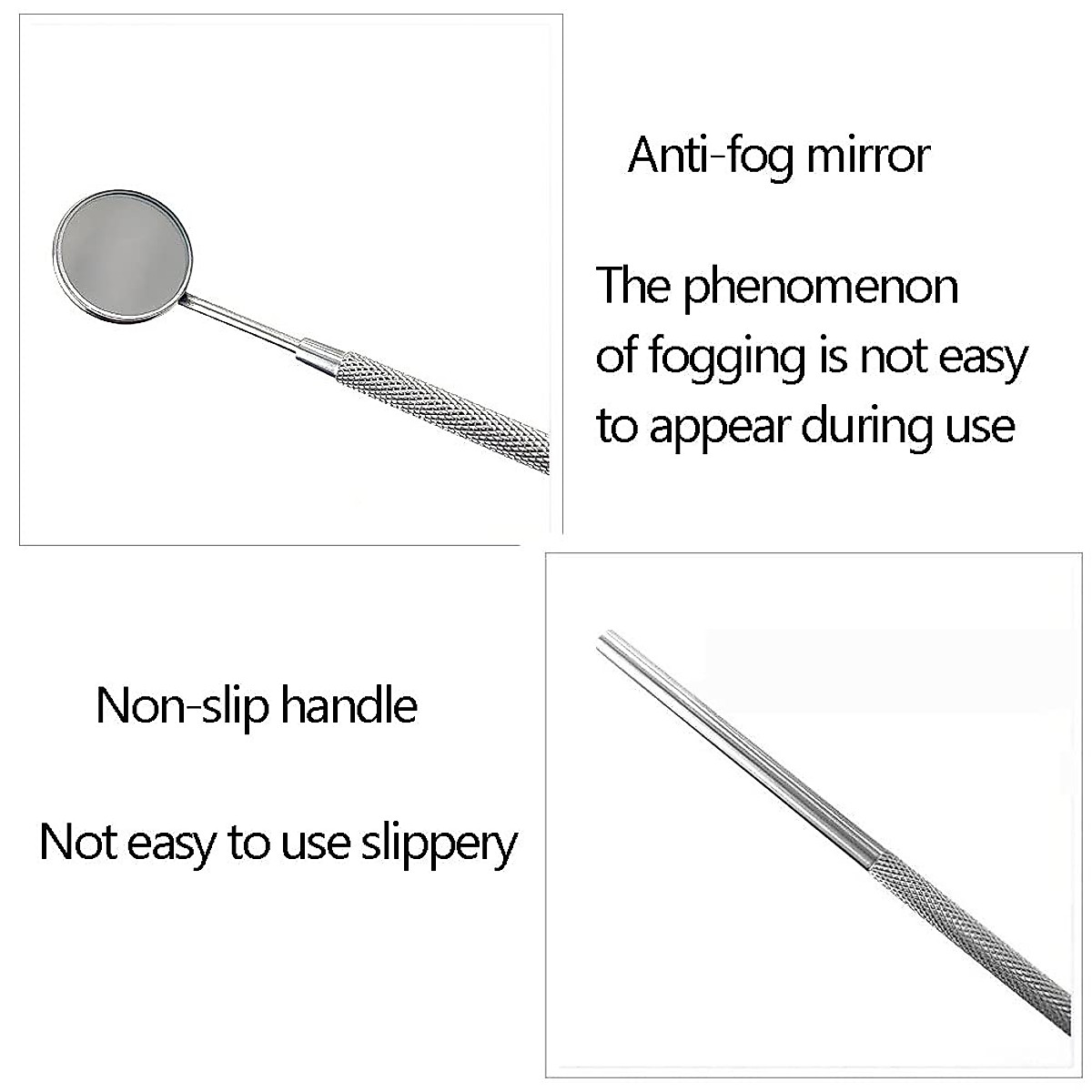 Oral Magnifying Mini Mouth Mirror Tool Inspect Instrument Auto Dentist Magnifier Intraoral（3 Pcs）