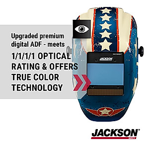 Jackson Safety HLX 100 Welding Hood - Ultra Lightweight Auto Darkening Welding Helmet with Insight Digital Variable ADF - ANSI Z87.1