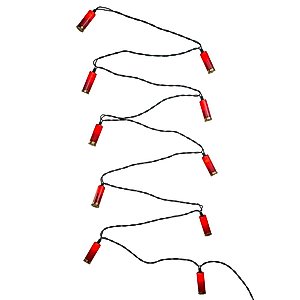 Kurt Adler UL 10-Light Red Shotgun Shell Light Set