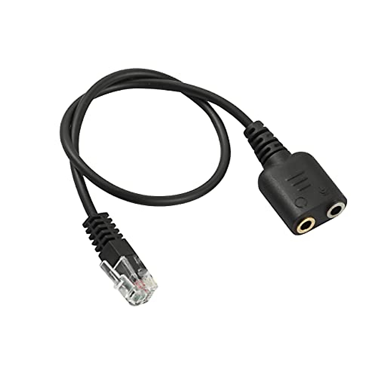 LBSC Headset Adapter RJ9 Male to 3.5mm Female Headset Phone MIC Audio Splitter Adapter Cable 2 Pack (RJ9 Male to 3.5mm)
