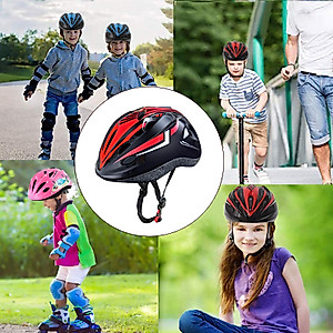 Oeyliz Kids Bike Helmet Toddler Helmet Adjustable Toddler Bike Helmet Ages 3-8 Years Old Multi-Sport for Bicycle Cycling Skate Scooter Boys Girls Bike Helmet（Black Red）