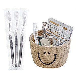 FKYzixeh Grey Handle Toothbrush Bulk, Disposable Toothbrushes Individually Packaged, Toothbrush for Travel, Hotel and Homeless (50 Pack)