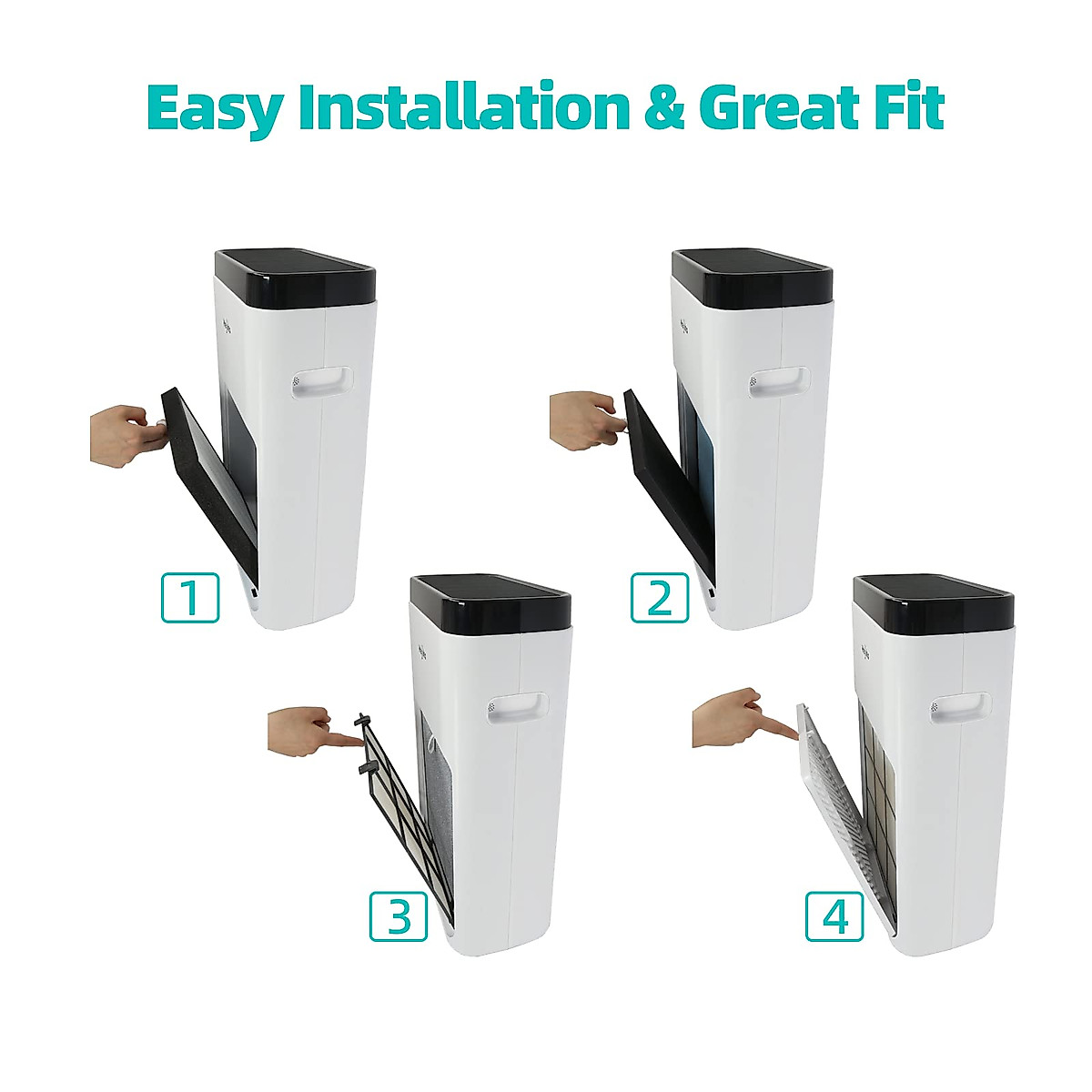 Hejiko Genuine Replacement Filter HJ-H23 Air Purifier, True H13 HEPA