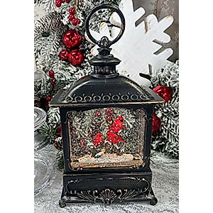 Cardinals Rectangular Snow Lantern