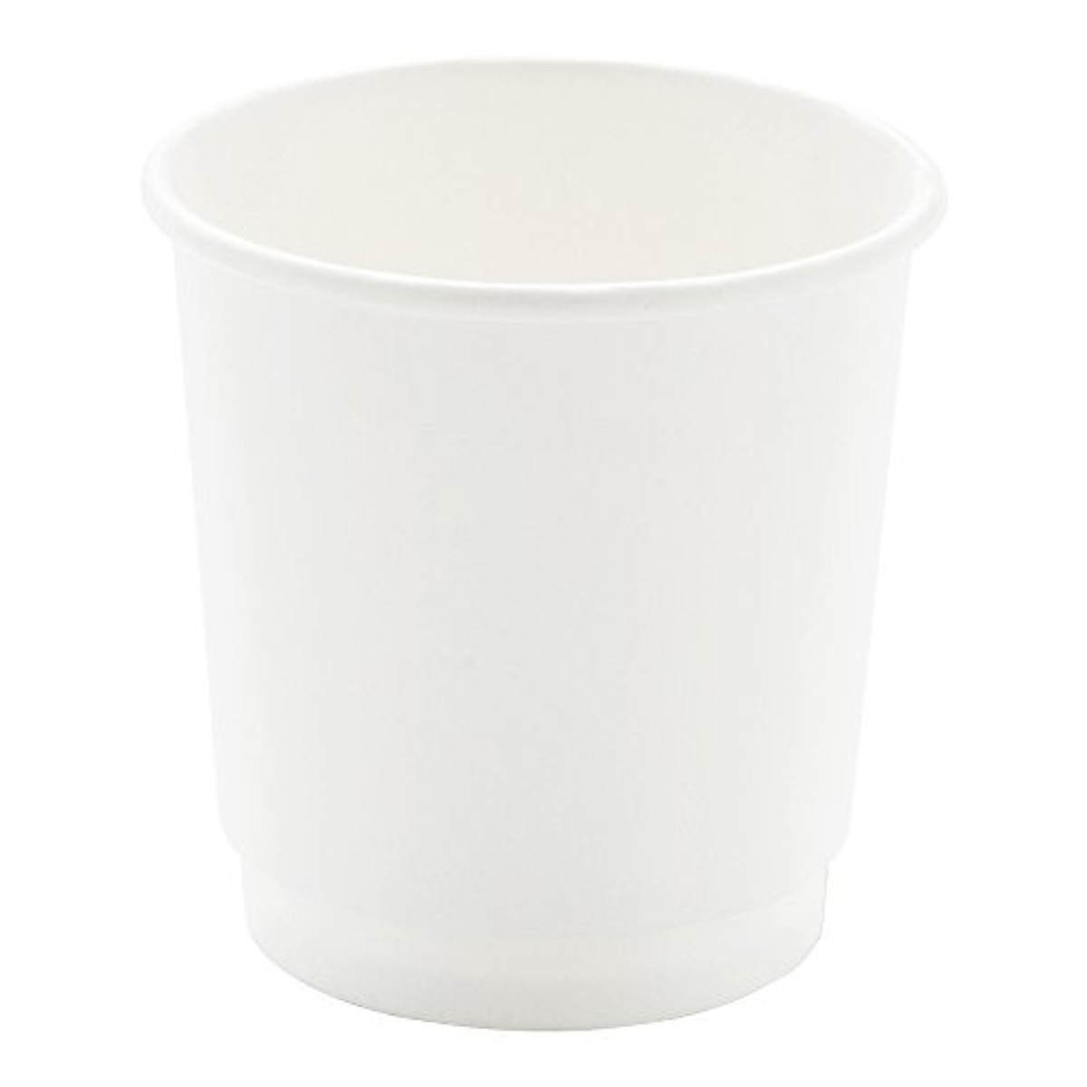 Restaurantware 500-CT Disposable White 4-oz Hot Beverage Cups with Double Wall Design: No Need for Sleeves-Perfect for Cafes-Eco Friendly Recyclable Paper-Insulated Wholesale Takeout Coffee Cup