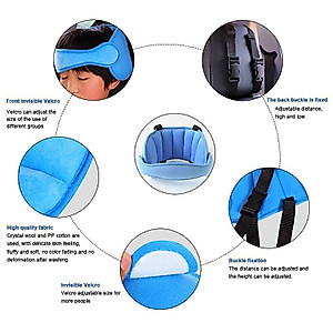 SWEETOP Child Head Support for Car Seats – Safe, Comfortable Head & Neck Pillow Support Solution for Front Facing Car Seats and High Back Boosters – Baby & Kids Travel Accessories