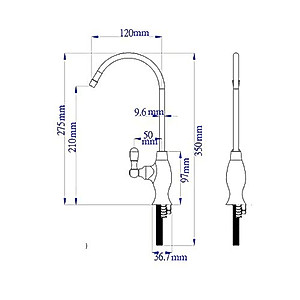 Air Gap 3 Line Lead-Free RO Faucet Drinking Water Filtration Reverse Osmosis Faucet (Brushed Nickel) NSF Certified