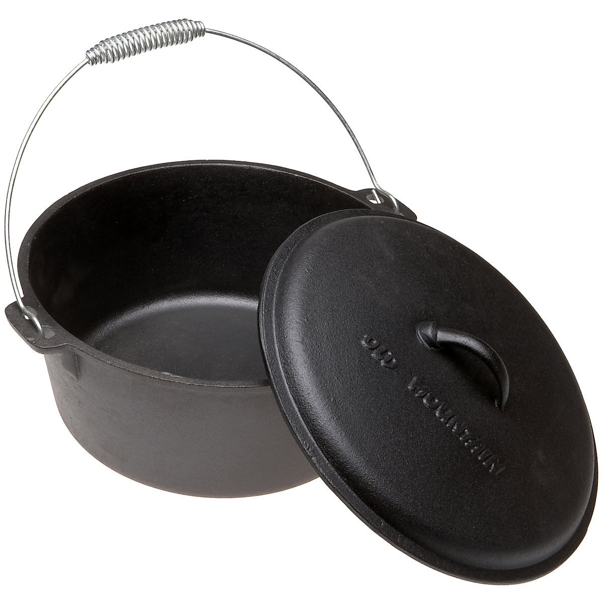 Old Mountain Pre Seasoned 10112 8 Quart Dutch Oven with Dome Lid and Spiral Bail Handle