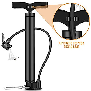 Floor Pump,[120PSI] Diyife Mini Bike Pump, Portable Bicycle Air Pump Bike Hand Pump for Road, Mountain BMX Bike Automatically Fit Presta Schrader with 1 Ball Needle Motorboat Valve