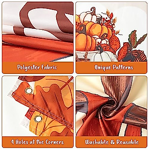 WATINC XtraLarge Fall for Jesus Banner Decorations, Fall for Jesus He Never Leaves Autumn Photography Background, Pumpkin Sunflower Decors Supplies Photo Booth Prop for Wall Home Classroom