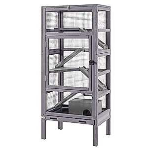 Aivituvin Ferret Cage Rat Habitat 5 Levels for Chinchilla,Lizard,Squirrel, Chameleon,Gerbil and Other Small Animal,Prevent Escape
