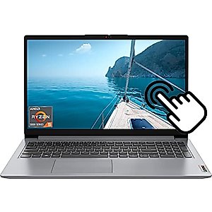 Lenovo 2023 Ideapad 15.6" FHD Touchscreen Laptop, AMD Ryzen 7 5700U(8 Cores, Up to 4.30GHz), 16GB RAM, 512GB NVMe SSD, Fingerprint, Webcam, WiFi 6, HDMI, Type-A&C, Win 11 S, w/ CUE Accessories