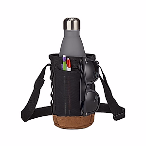 JanSport Kitsack Water Bottle Holder Carrier with Sling Strap - Black