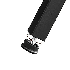 Yaheetech 36in Modern Coffee Table,Black Round Tempered Glass Coffee Tables w/Protective Foot Pads,Metal Structure & Reinforced Frame for Living Room,Dining Room,Apartment,Small Space