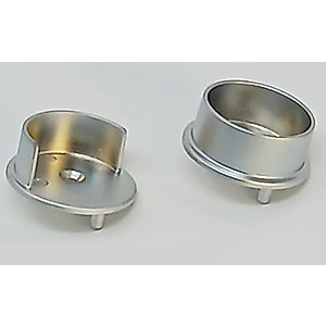 1 Pair for 1 5/16" Diameter Closet Rod Wardrobe Tube End Supports (Matt aluminum)