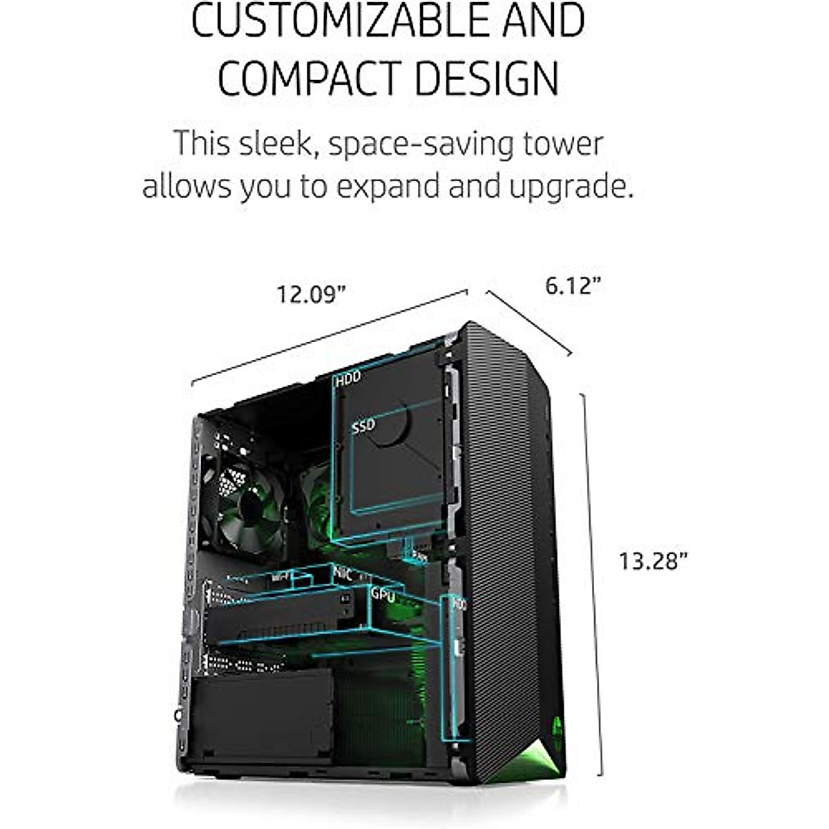 HP 2022 Pavilion TG01 Gaming Desktop - 10th Intel i3-10100 4-Core CPU - 4GB Nvidia GTX 1650 Super - 16GB DDR4-256GB PCI-E SSD + 1TB HDD - WiFi Bluetooth RJ45 - Windows 10 Pro w/ 32GB USB