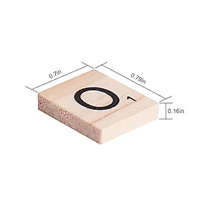 DSYJ Domino & Tile Games, Wood Letter Tiles, Scrabble Letters for Crafts - DIY Wood Gift Decoration - Scrabble Crossword Game Wood Color 400 Pcs