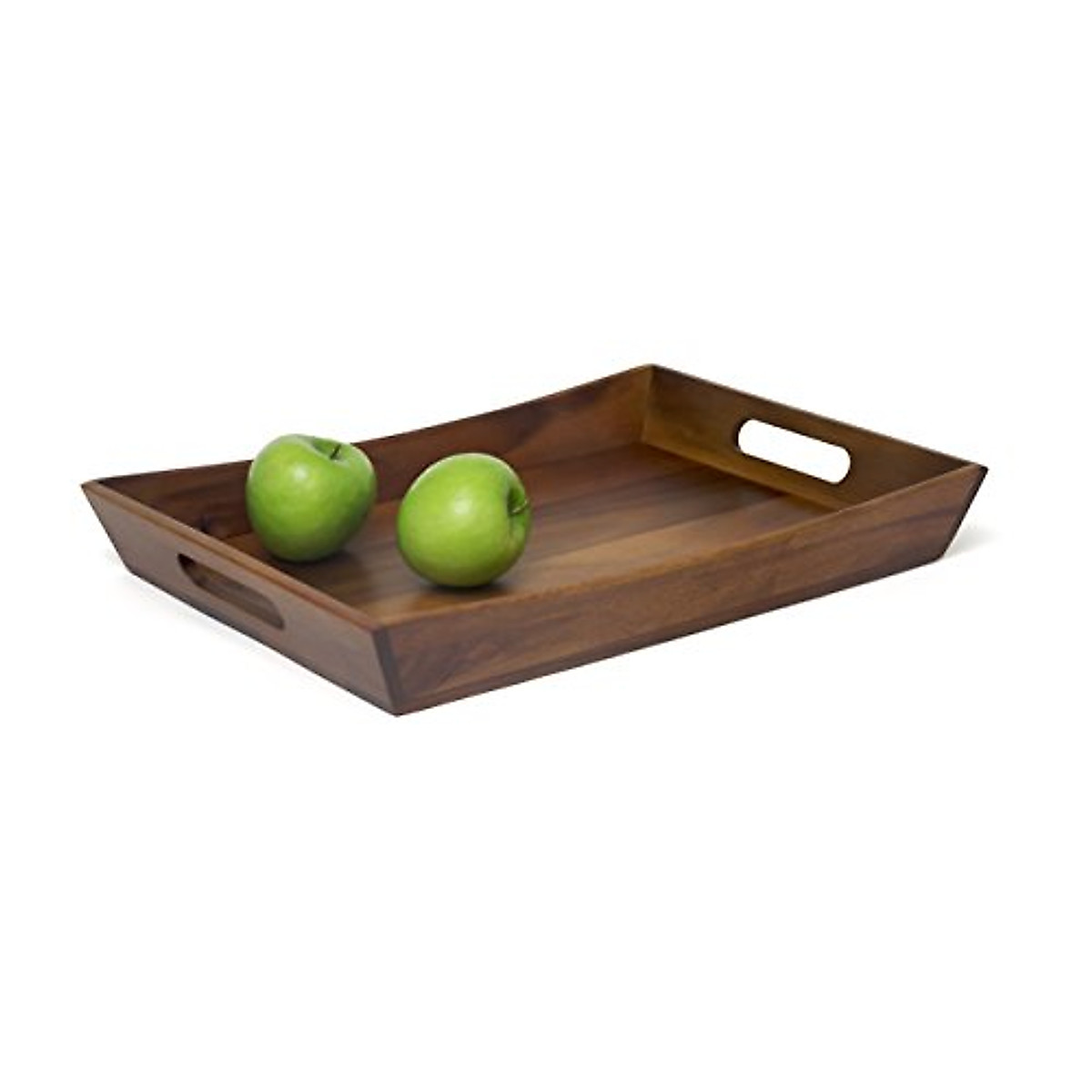 Lipper International Acacia Curved Serving Tray, 19.88" x 14" x 2.5"
