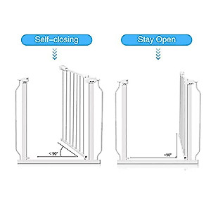 Easy Walk Baby Gate for Stairs & Doorways with Optional Extensions, Detachable Extra Wide Pet Gates with Automatic Closing, Safety Gate, Dog Playpen for Hallway