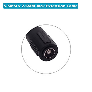 Fancasee 6 ft 5.5mm x 2.5mm DC Power Extension Cable 90 Degree Right Angle Male to Female Plug Adapter Extension Cord for IP Camera CCTV Surveillance Security Camera LED Strip DVR Router