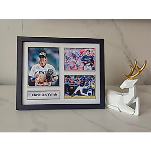 Christian Yelich Reprint Signed Photo Picture Poster Framed Display Decorations Fan Gifts Memorabilia Wall Art