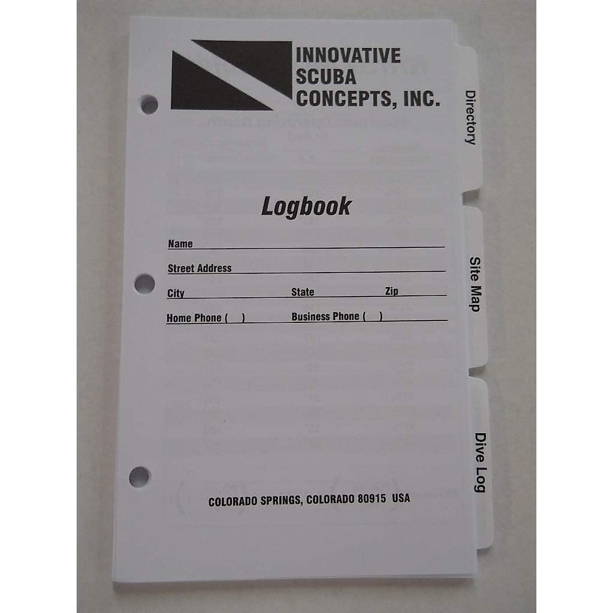 New Scuba Diving 3 Ring Zippered Log Book Binder with FREE Generic Log Insert ($12.95 Value) - Sea Turtle (Amphibious Outfitters)