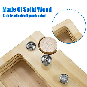 Montessori Screwdriver Board Set Toddler Real Tools Wooden Montessori Toys with Bolt Toddler Fine Motor Skill Construction Building STEM Sensory Toy Preschool Classroom Learning for 3 4 5 Year Olds