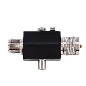 UHF Lightning Surge Protector, CA to 35RS Coaxial Surge Protector Built in Gas Charging Surge, Low Loss VSWR Male to Female Lightning Surge Arrester DC 2500MHz