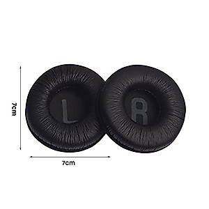 Smalibal 1 Pair Headphone Sleeves Faux Leather Headset Pads Replacement Wireless On-Ear Headphones, Ear Pads/DIY Installation White