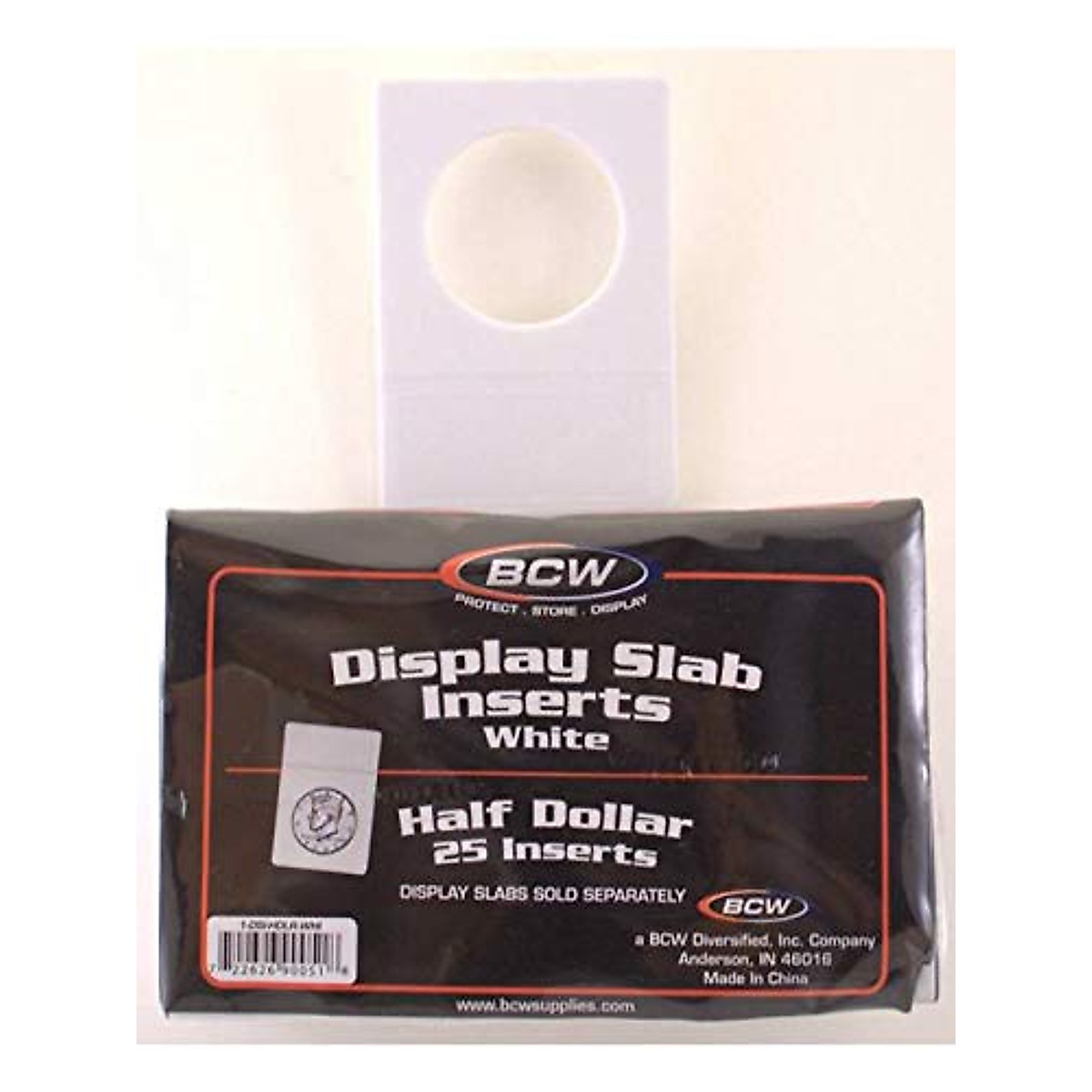 BCW Half Dollar Display Slab Inserts - 25 pk