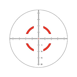Trijicon VCOG VC18 1-8x28mm Rifle Scope, 34 mm Tube, First Focal Plane, Black, Red VC18-C-2400001