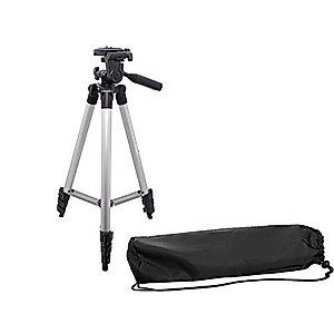 50" Aluminum Camera Tripod with Built in Bubble Level Indicator for All GoPro HERO Cameras + Tripod Mount & an eCostConnection Microfiber Cloth