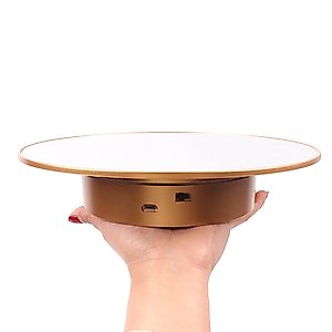 Nunify Motorized Rotating Display Stand - 25CM /Load 8KG - 360 Degree Electronic Rotating Turntable Display Stand for Mannequin Head & Wigs Display, 16''x14.5'' in, 25.6 Ounce