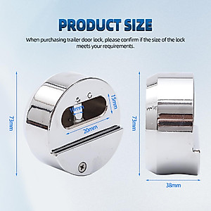 Mardili Lock Hidden Shackle Trailer Puck Padlocks Rekeyable Keyed Alike, Soild Steel, Pack of 3