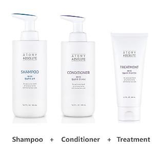 Atomy Absolute Hair Care Set (3pcs) - Shampoo, Conditioner and Hair Pack