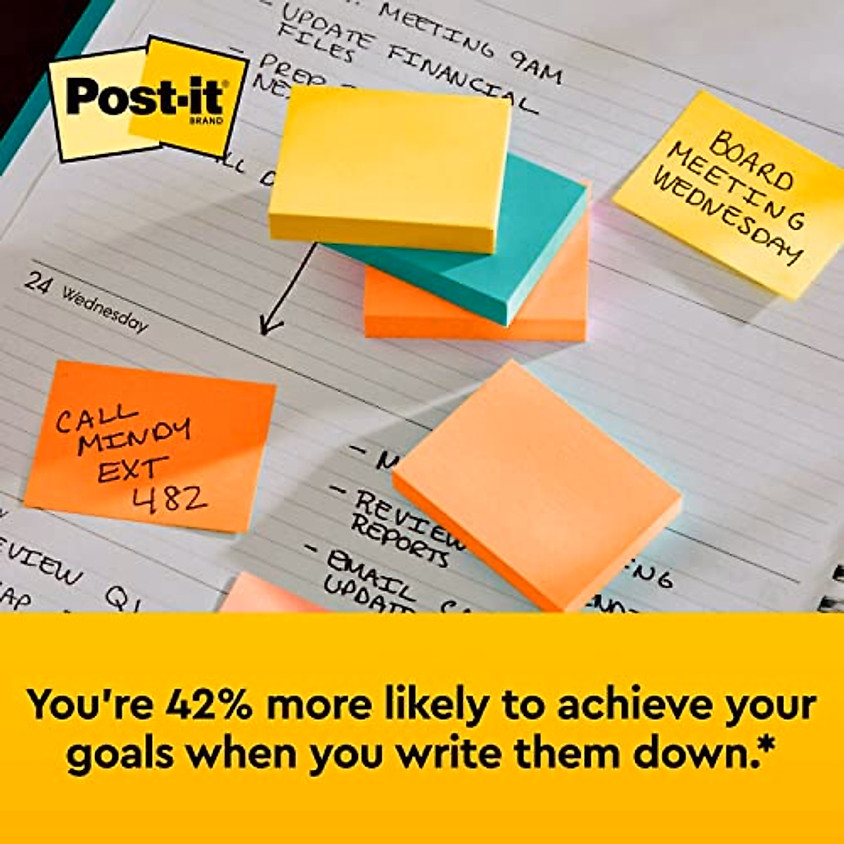 Post-it Mini Notes, 1.5 in x 2 in, 12 Pads, America's #1 Favorite Sticky Notes, Cape Town Collection, Bright Colors (Magenta, Pink, Blue, Green), Clean Removal, Recyclable (653AN)