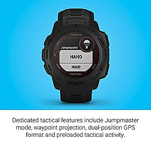Garmin Instinct Solar Tactical GPS Smartwatch 45mm - Black - 010-02293-13