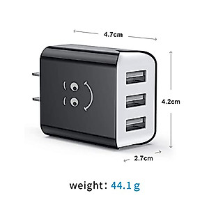 USB Wall Charger, Upgraded UL Certified 3-Pack 3-Port 3.1A Charging Block USB Plug Cube Compatible for iPhone 11/Xs/XS Max/XR/X/8/7/6/Plus,iPad Air/Mini,Galaxy10/9/8/7,Note9/8,Nexus and More
