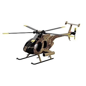 Newcomer MD500 C189 RC Helicopter, Aircraft Model 1/28 2.4G 4CH Single-Rotor Helicopter Model, Remote Helicopter Toys for Boys and Girls (RTF Version/Camo)