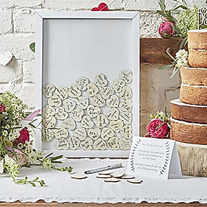 Ginger Ray Drop Top Wooden Frame Alternative Wedding Guest, Pack of 1, Book Boho