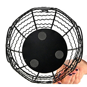 HOME-X Chicken Egg Basket for Egg Storage, Ceramic and Iron Decorative Basket with Chicken Design, Farmhouse Kitchen Decor, Holds 20–25 Eggs, Strawberry Print