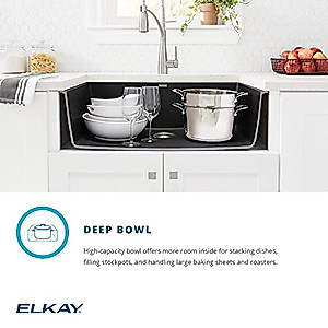 Elkay Quartz Classic ELGRU13322WH0 White Single Bowl Undermount Sink