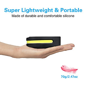 COSOOS 2 LED Headlamp Rechargeable Flashlight, Bright Headlight, Adjustable Headband for Kids & Adults, 1000Lumen Wide Beam & Spot Light, Motion Sensor, 2.4oz Lightweight, Hiking & Camping Gear