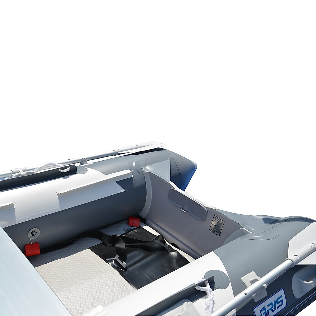 BRIS 8.2 Ft Inflatable Boat Inflatable Pontoon Dinghy Raft Tender Boat with Air-deck Floor