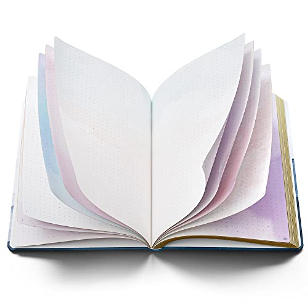 A5 Dot Grid Notebook 160GSM with Unique Watercolor Backgrounds on Every Page, 157 Numbered Pages, Key and Contents Included, Hardcover Thick Journal, Lay-Flat Design, 8.25 x 5.75 inches
