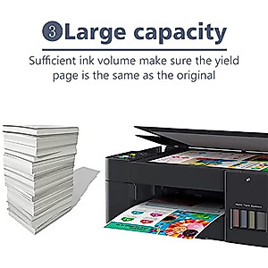 Universal Dye Ink Refill Kit for HP Canon Brother Lexmark Printers Compatible Cartridges Refillable Cartridge CISS CIS System 5 Bottle with 4 Free Syringes (2BK, C, M, Y)