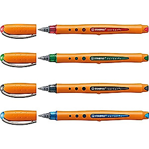 STABILO Worker+ fine Wallet of 4 - Rollerball