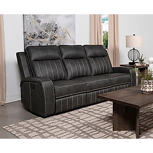Coaster Home Furnishings Raelynn Upholstered Motion Reclining Sofa Grey